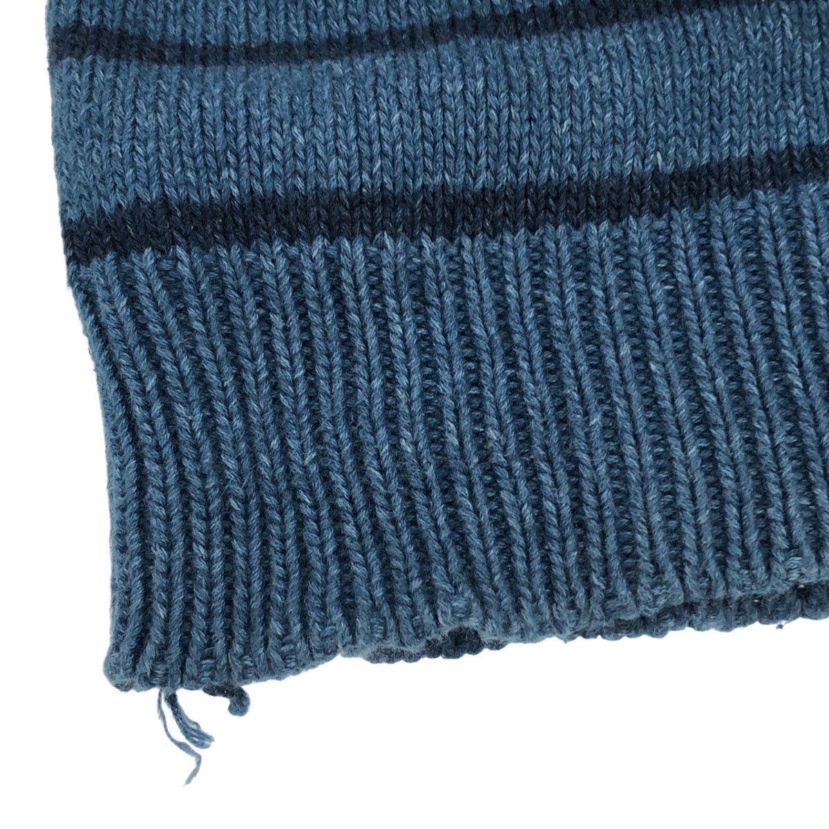 M2SQUARED エムツースクエアード ボーダー柄 長袖 ニット L ネイビー系