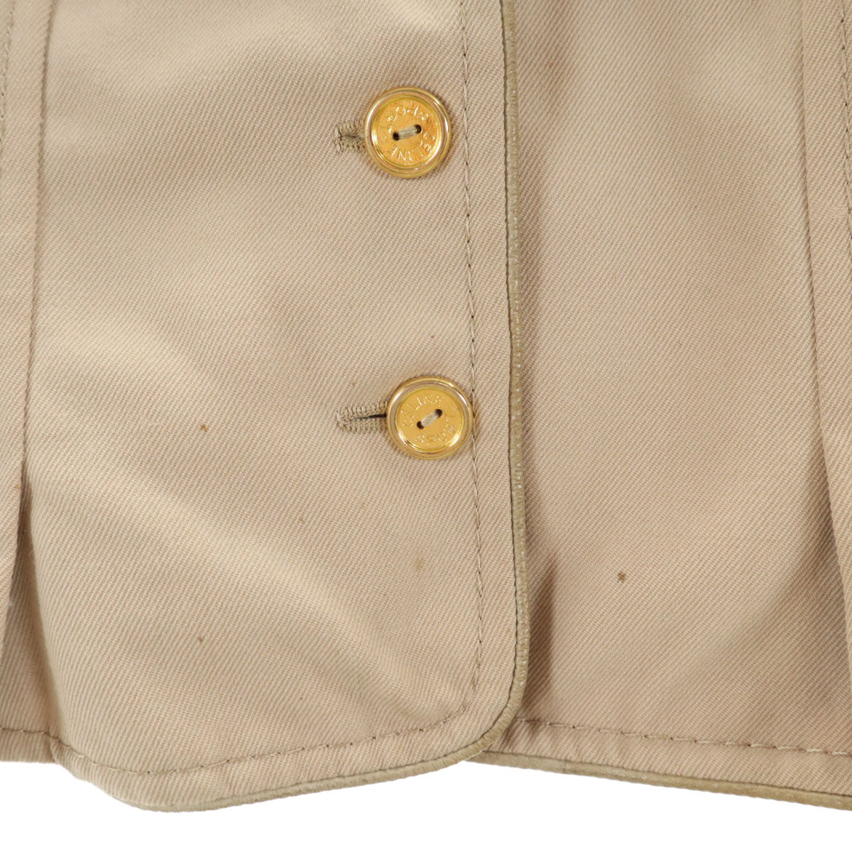 CELINE セリーヌ 80s フランス製 金ボタン ベスト ベージュ レディース